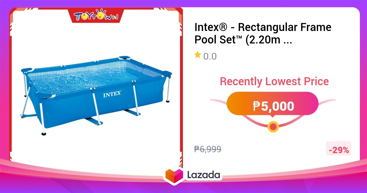 Intex® - Rectangular Frame Pool Set™ (2.20m x 1.50m x 60 cm)