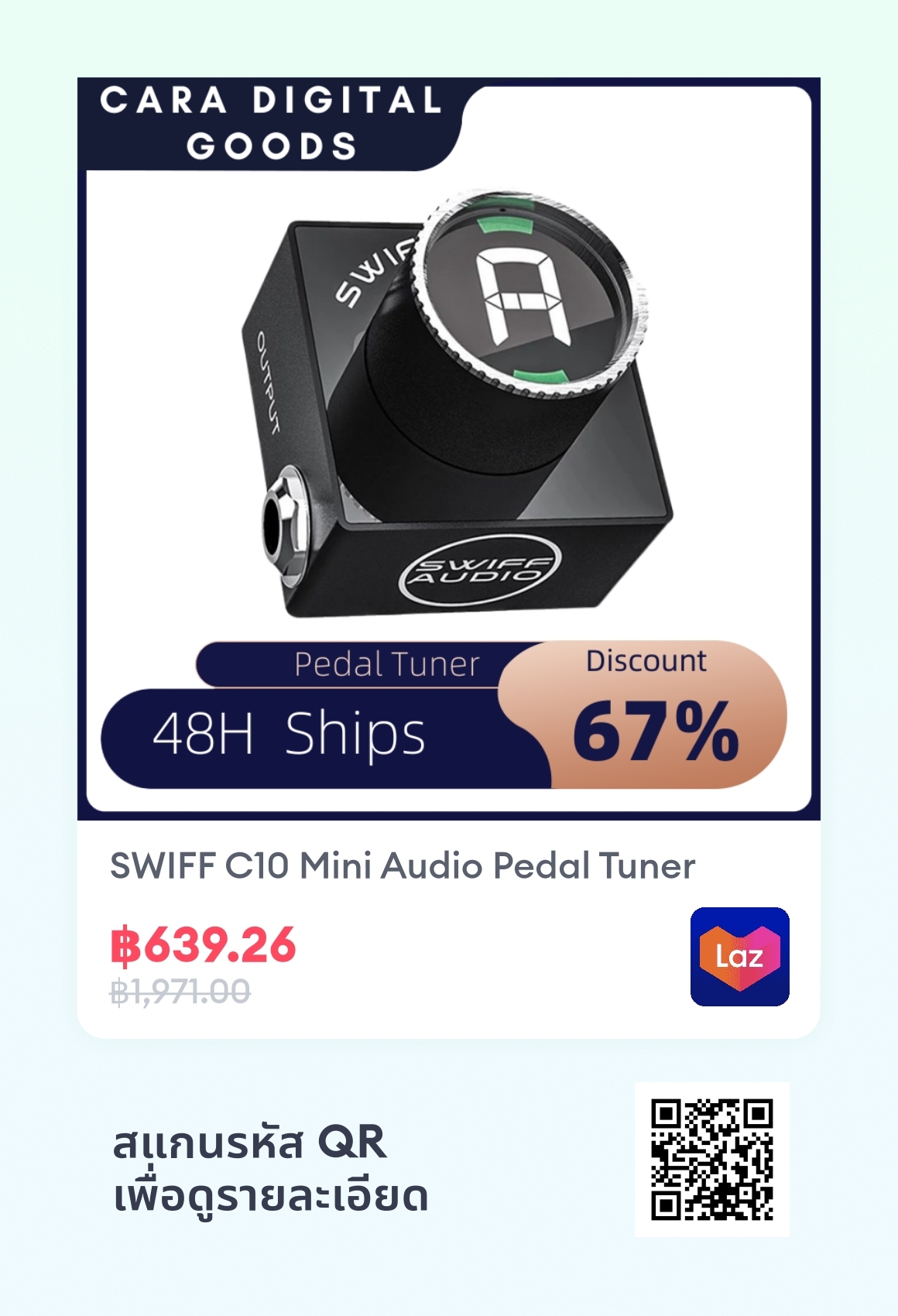 SWIFF C10 Mini Audio Pedal Tuner