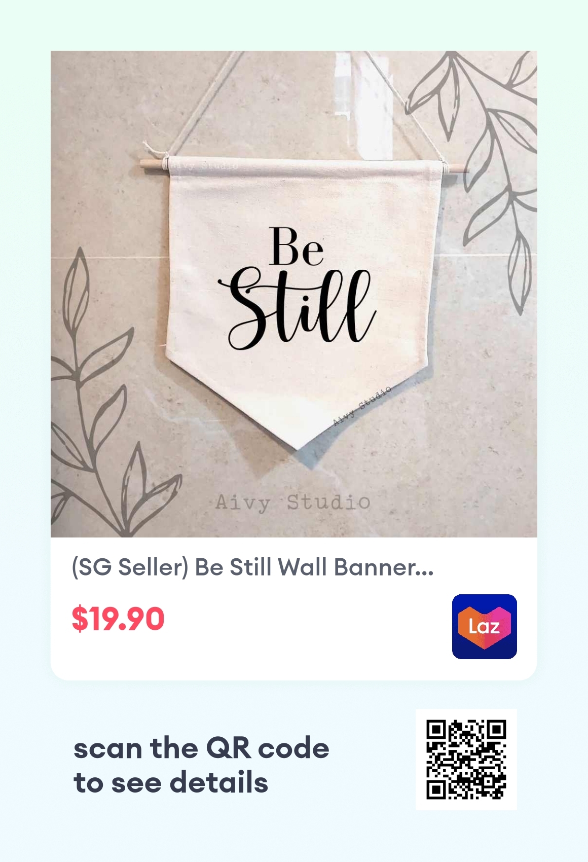 (SG Seller) Be Still Wall Banner, Wall Pennant, Christian Wall Decor ...