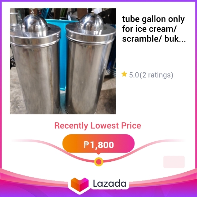 tube gallon only for ice cream/ scramble/ buko juice pure stainless 304 ...