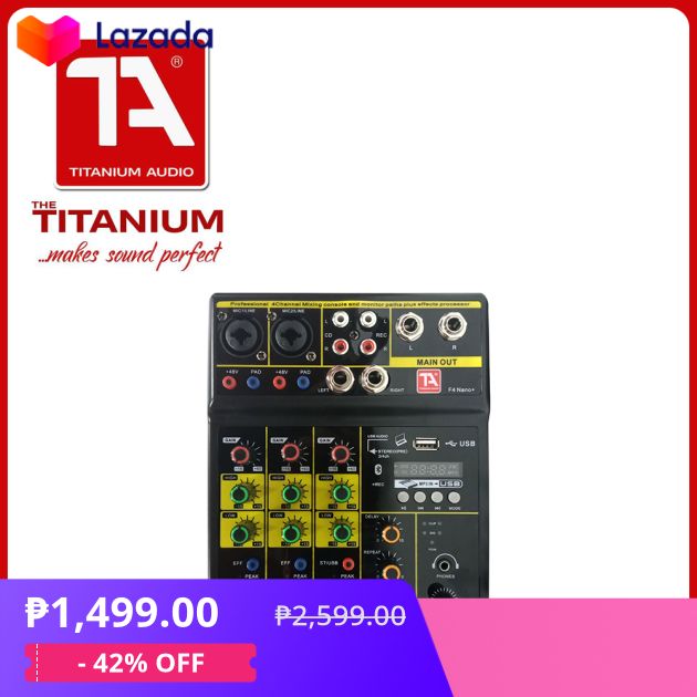 Titanium Audio Mixer F4 Nano+ / F4 Nano Plus Mixer 4 CHANNEL ...