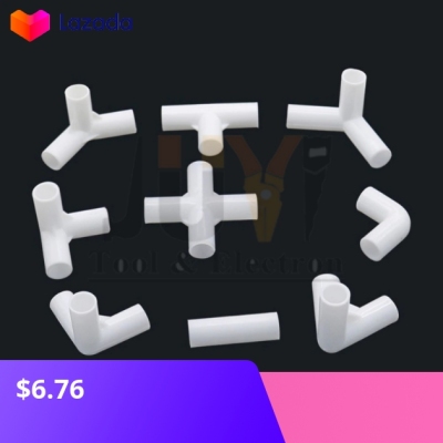 JUYI 10Pcs Inner 12mm Straight Elbow 4-Way T Connector Multi-angle 3 ...