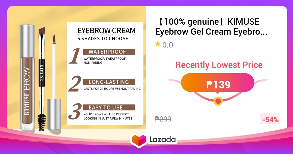 【100% genuine】KIMUSE Eyebrow Gel Cream Eyebrow Pencil Long Lasting ...