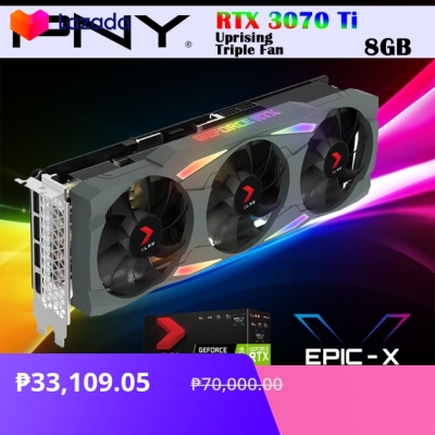 PNY GeForce RTX 3070 Ti 8GB XLR8 Gaming UPRISING™ EPIC-X RGB™ Triple ...