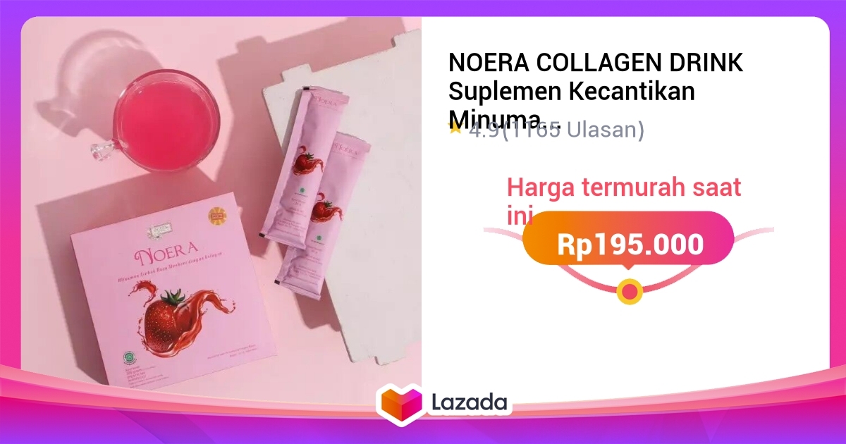 NOERA COLLAGEN DRINK Suplemen Kecantikan Minuman Strowberry Minuman ...