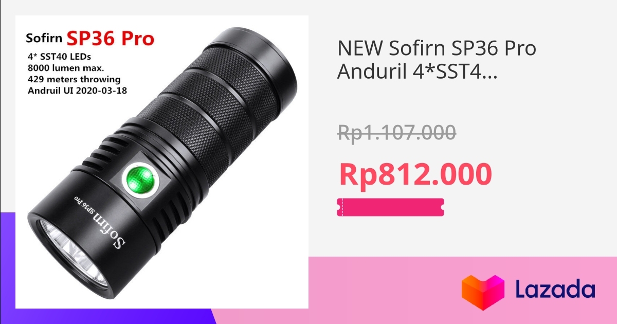 Sofirn SP36 Pro Anduril 4 * SST40 Senter LED 8000LM Kuat Senter USB-C ...