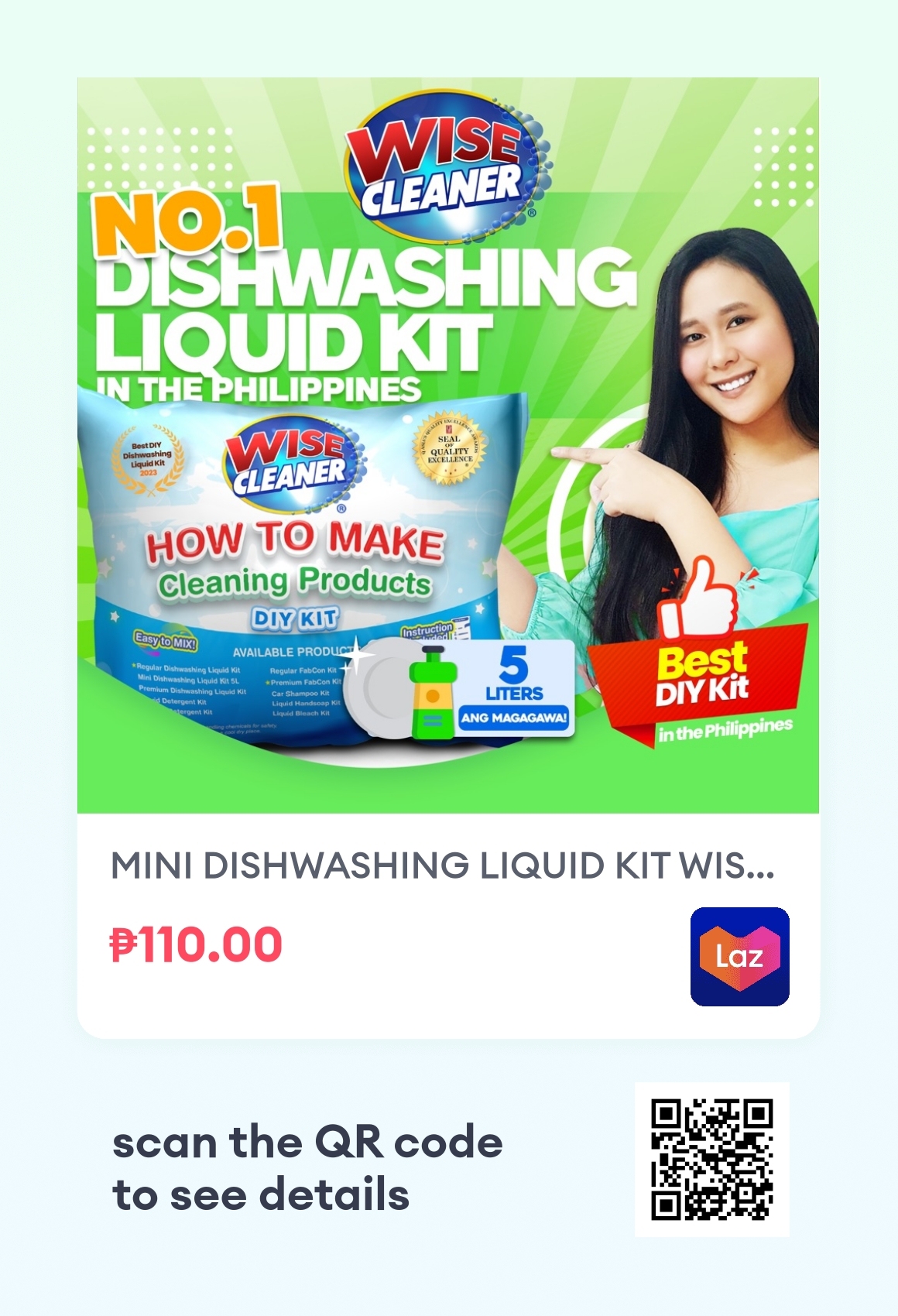 MINI DISHWASHING LIQUID KIT WISE CLEANER