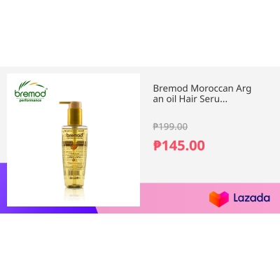 Bremod Moroccan Argan oil Hair Serum for Damage Dry Frizzy Hair 100ml ...