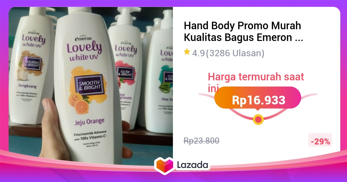 Hand Body Promo Murah Kualitas Bagus Emeron / Marina Hand Body Lovely ...