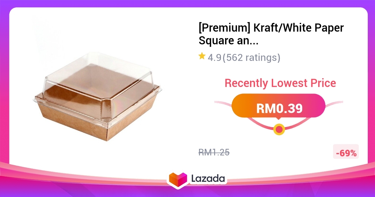 [Premium] Kraft/White Paper Square and Rectangular Cake Box with ...