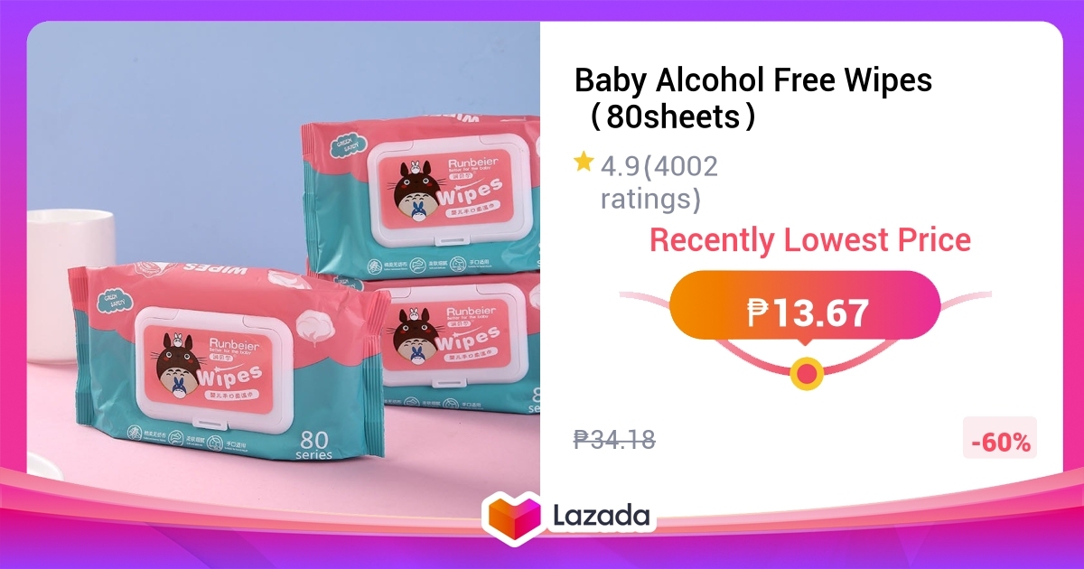 Baby Alcohol Free Wipes （80sheets）