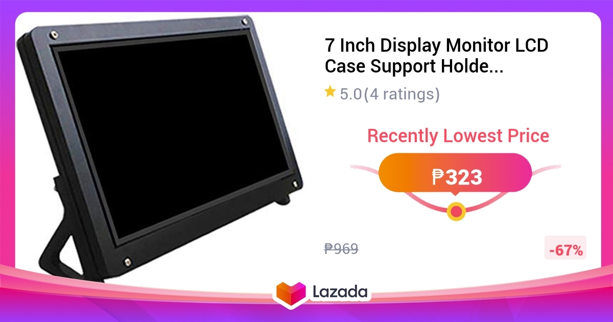 7 Inch Display Monitor LCD Case Support Holder for Raspberry Pi 3 ...