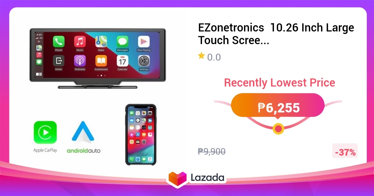 EZonetronics 10.26 Inch Large Touch Screen Center Console BT 4K Car ...