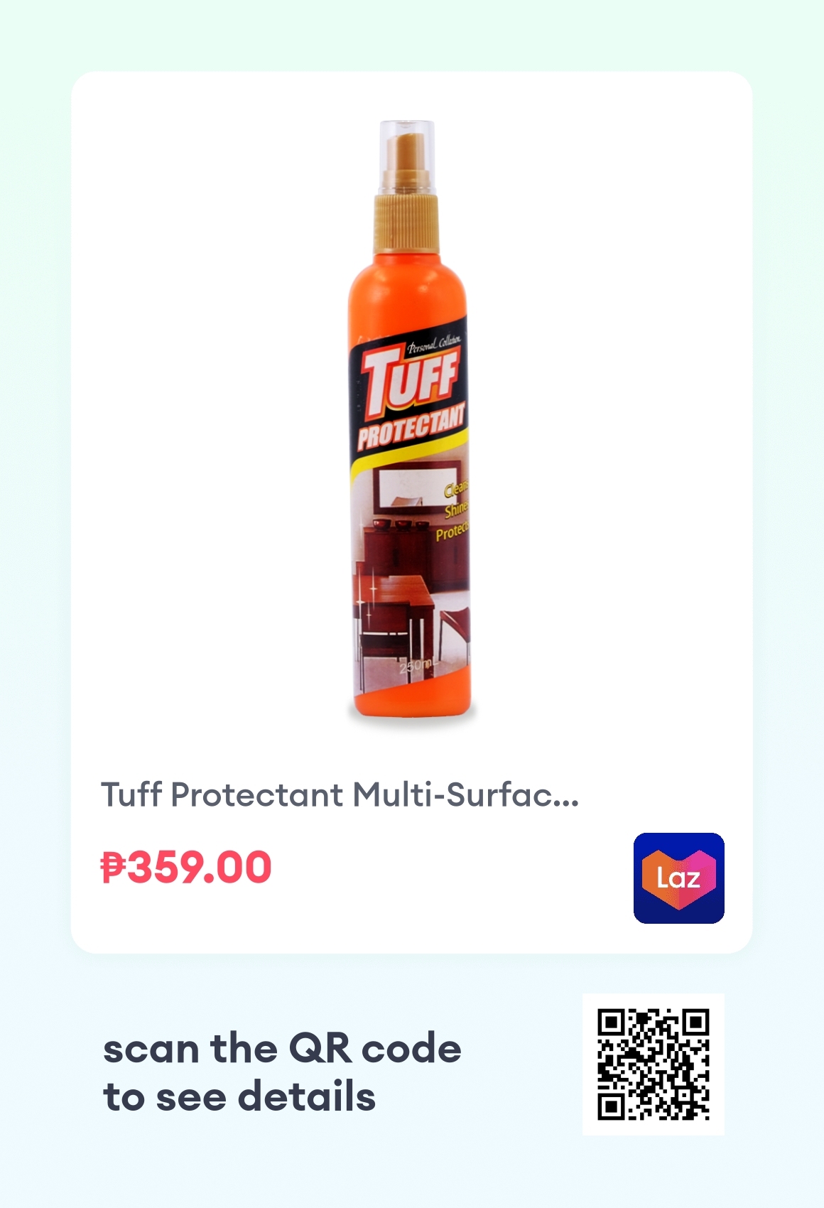 Tuff Protectant Multi-Surface Cleaner & Polisher 250ml