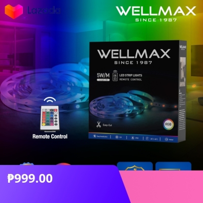 WELLMAX RGB LED Strip Light 5M Color Changing Flexible Lights With ...