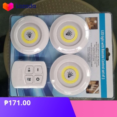tongshi Dimmable LED Light Set of 3 with Remote Control Battery ...