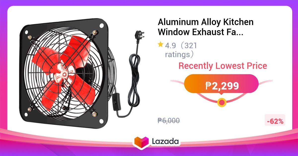 Aluminum Alloy Kitchen Window Exhaust Fan Powerful 12/14/16 inch ...