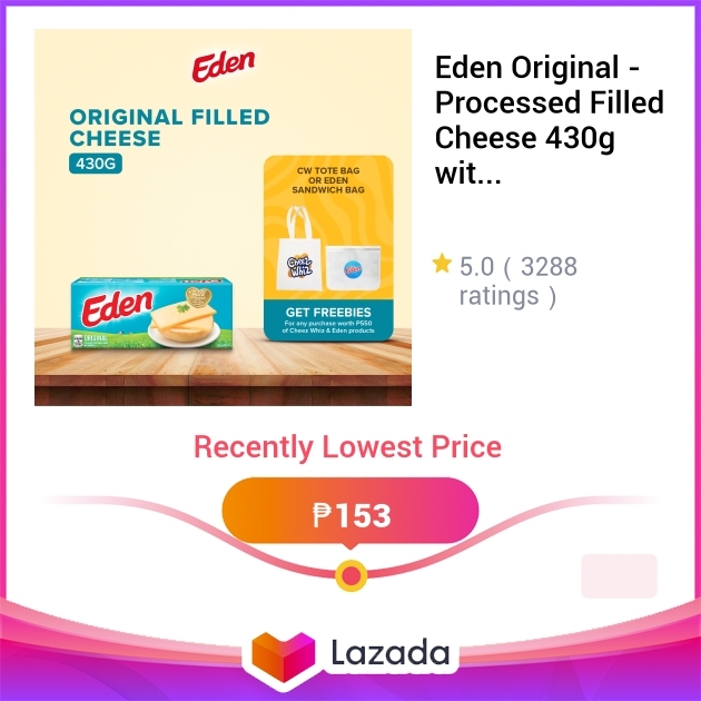 Eden Original - Processed Filled Cheese 430g with Milk Vitamins A & B2 ...