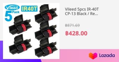 Vileed 5pcs IR-40T CP-13 Black / Red Ink Roller for Casio for Canon ...