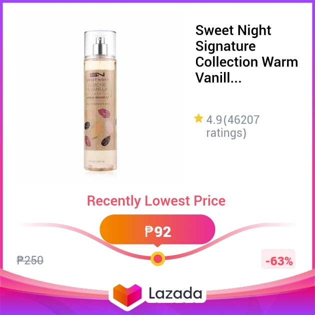 Sweet Night Signature Collection Warm Vanilla Sugar Fine Fragrance Mist ...