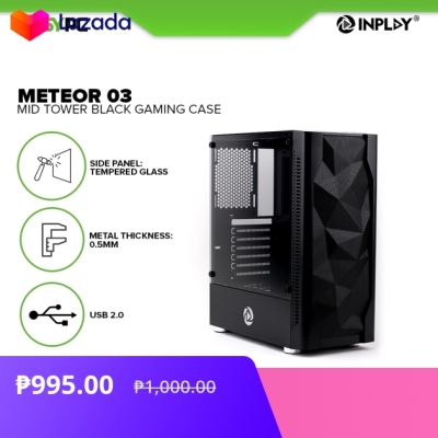 EasyPC | InPlay Meteor 03 Mid Tower Gaming PC Case Black or White ...