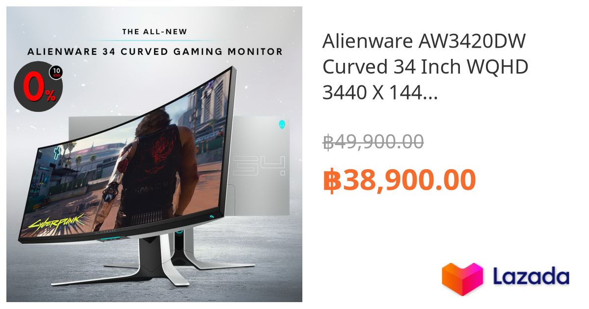 Alienware AW3420DW Curved 34 Inch WQHD 3440 X 1440 120Hz, NVIDIA G-SYNC ...