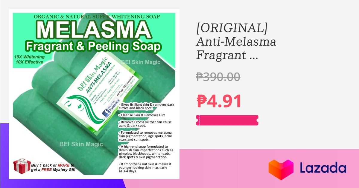 [ORIGINAL] Anti-Melasma Fragrant & Peeling Soap with Glutathione ...