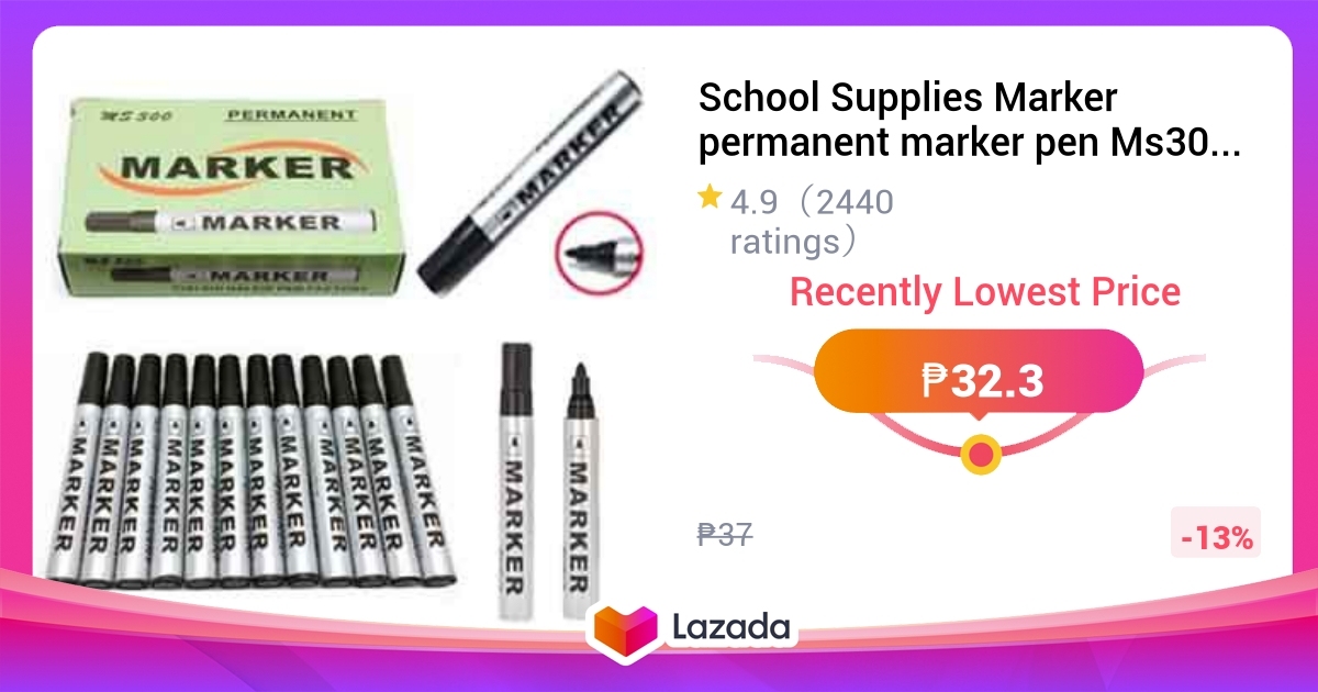 School Supplies Marker permanent marker pen Ms300 12pcs 1box