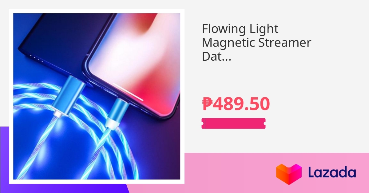 Flowing Light Magnetic Streamer Data Line Cable, Magnetic Charging ...
