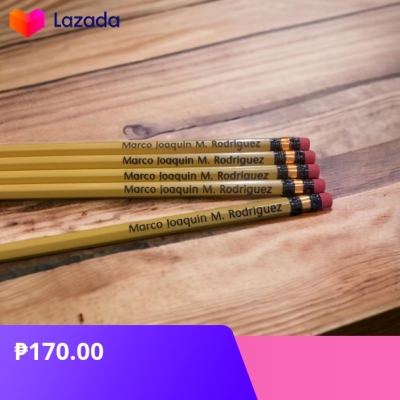 1 Box (12pcs) - Laser Engraved Personalized Mongol Number 2 Pencil