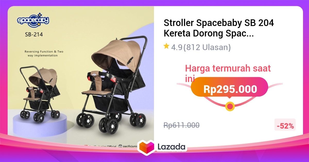 Stroller Spacebaby SB 204 Kereta Dorong Space Baby SB214