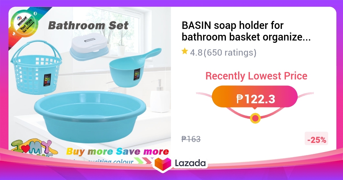 BASIN soap holder for bathroom basket organizer basin tabo basket ...