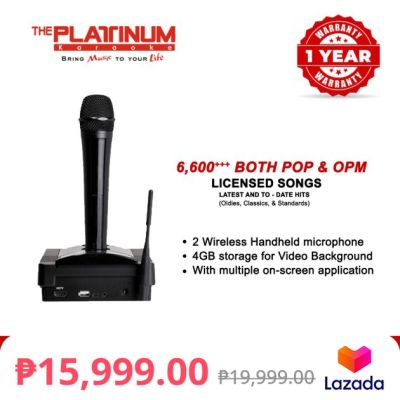 The Platinum Karaoke Bravo Wireless HD Multi Media (Black) With Free ...