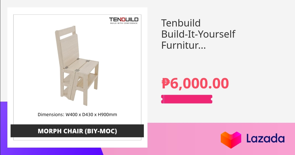 Tenbuild Build-It-Yourself Furniture Morph Chair BIY-MOC