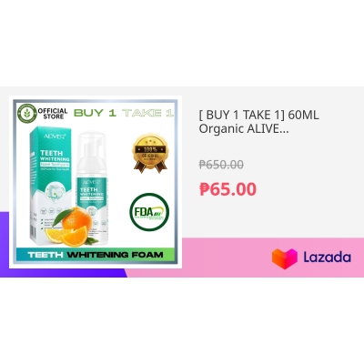 [ BUY 1 TAKE 1] 60ML Organic ALIVER Teeth Whitening Mousse Toothpaste ...