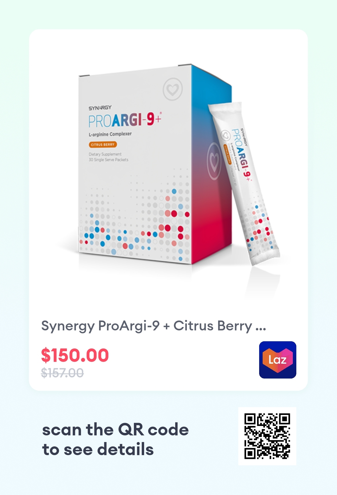Synergy ProArgi-9 + Citrus Berry | 30 Sachets | 315g | Anti-Aging ...