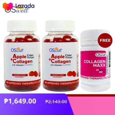 Oswell (BUY 2 ACV GET FREE CollagenMaxx) Apple Cider Vinegar + B ...