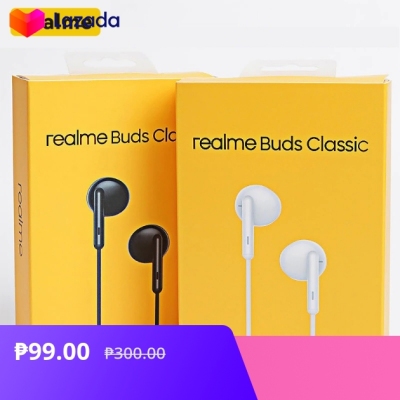 Original realme Buds Classic Earphones In-Ear Bass Headset 3.5mm with ...