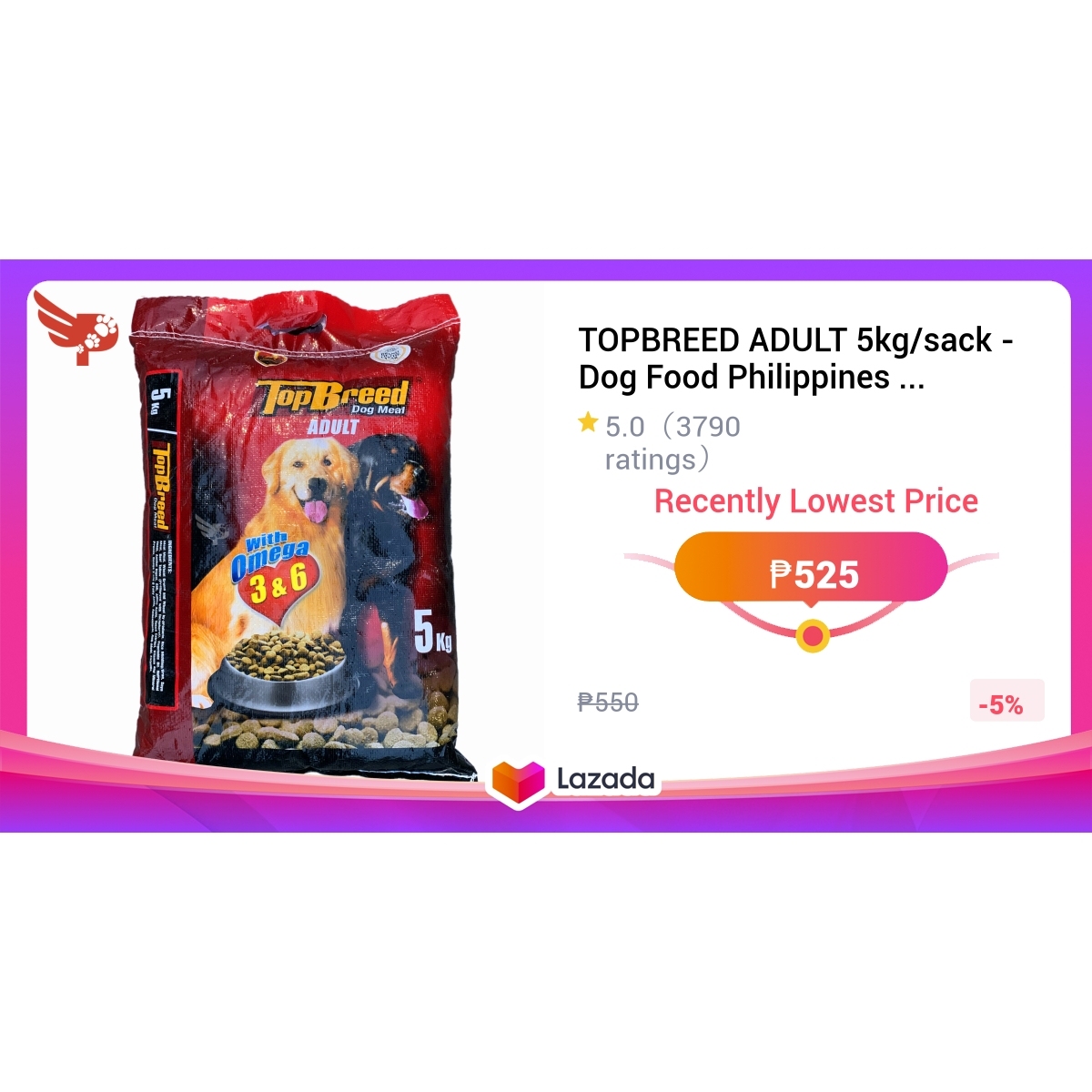 TOPBREED ADULT 5kg/sack - Dog Food Philippines - Dry Dog Food - TOP BREED ADULT 5 KG - petpoultryph