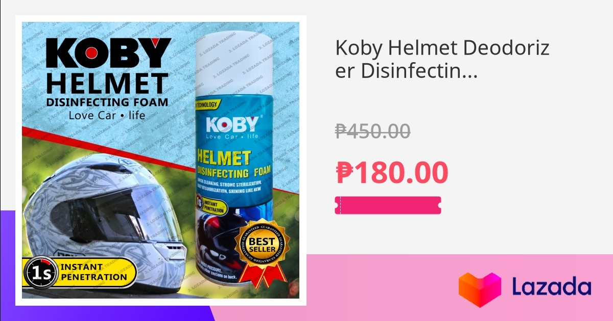 Koby Helmet Deodorizer Disinfecting Disenfectant Foam Spray 450ML ...