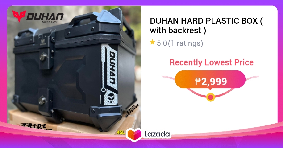 DUHAN HARD PLASTIC BOX ( with backrest )