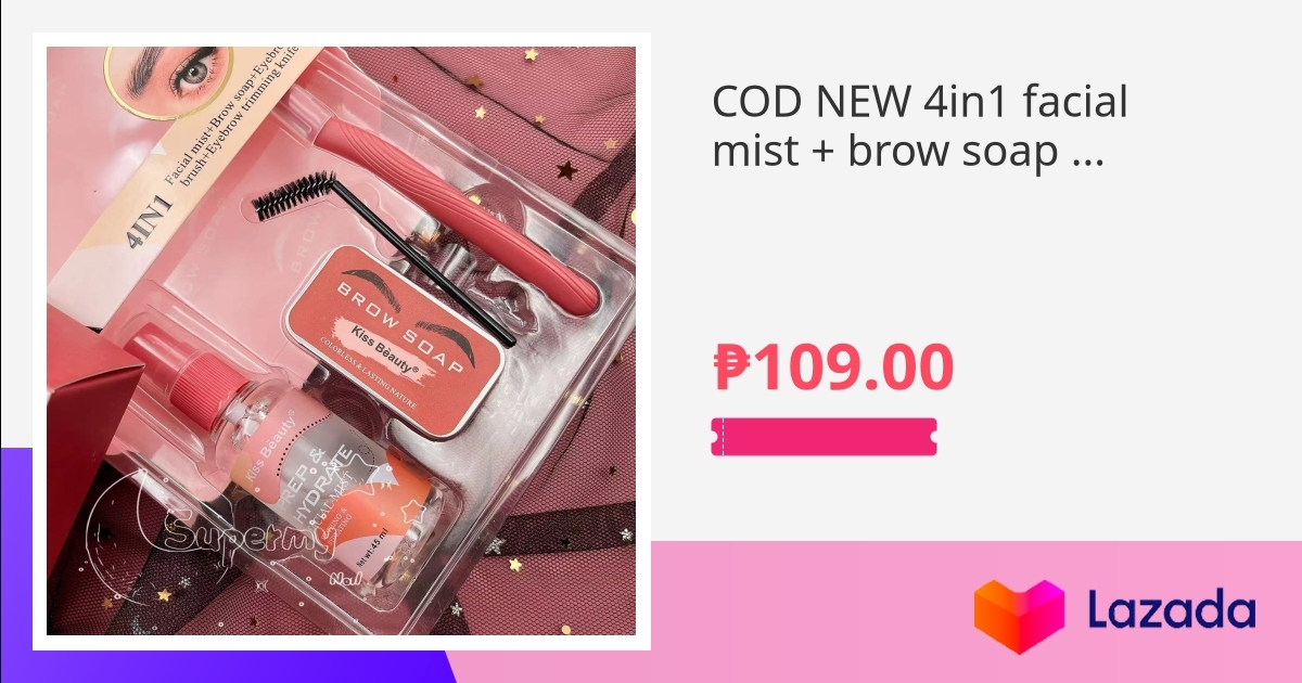 COD NEW 4in1 facial mist + brow soap + eyebrow brush + eyebrow trimming ...