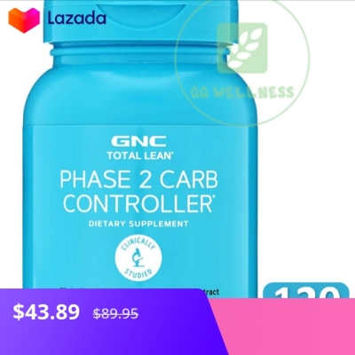 GNC Total Lean Phase 2 Carb Controller 120 Capsules Exp 2025 White ...