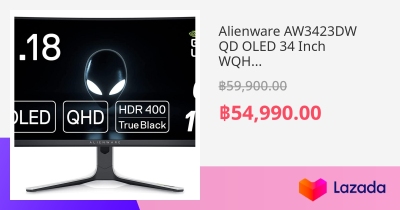 Alienware AW3423DW QD OLED 34 Inch WQHD (3440x1440) 21:9 1800R Curved ...