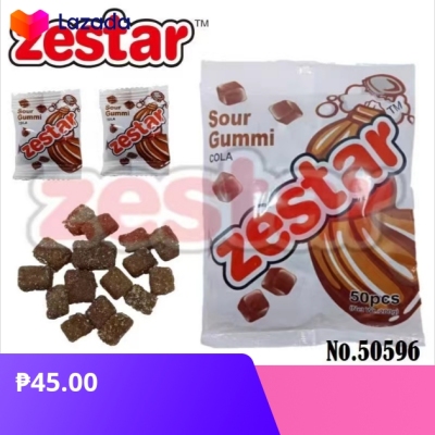 Zestar Sour Gummi Cola Grapes Peach Orange Strawberry Flavor