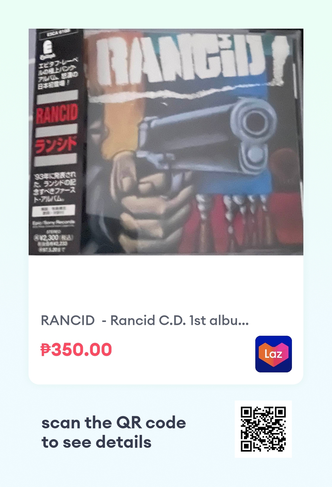RANCID - Rancid C.D. 1st album Ska-Punk, Punk, Punk Rock (Preloved ...