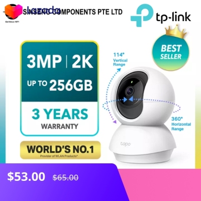 [3 YRS SG Warranty] TP-LINK Tapo C210 CCTV 360 Degree 3MP 2K Home ...