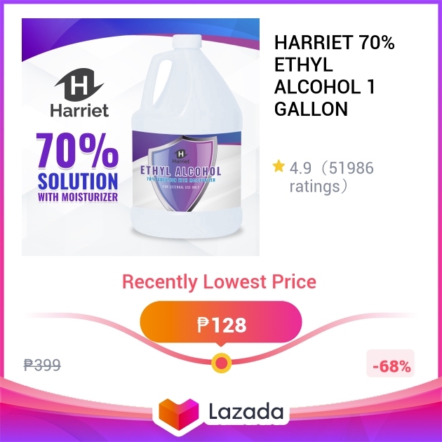 HARRIET 70% ETHYL ALCOHOL 1 GALLON