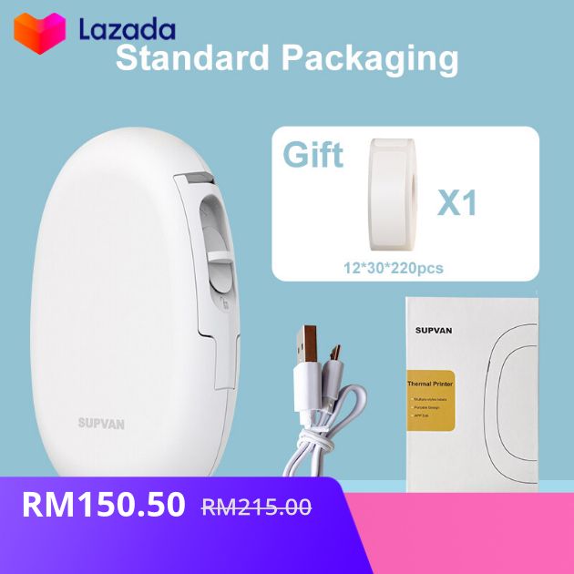 Supvan Wireless Label Printer Mini Sticker Printers With Label Paper ...