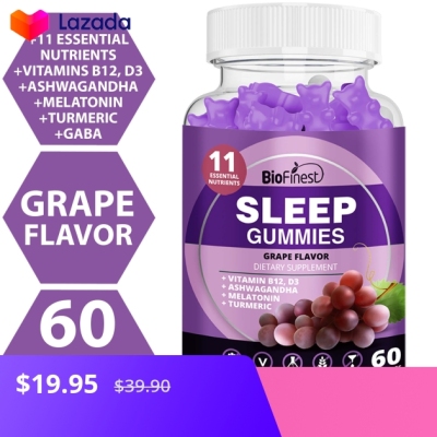 Biofinest Sleep Gummy Supplement - Melatonin Ashwagandha GABA Chamomile ...